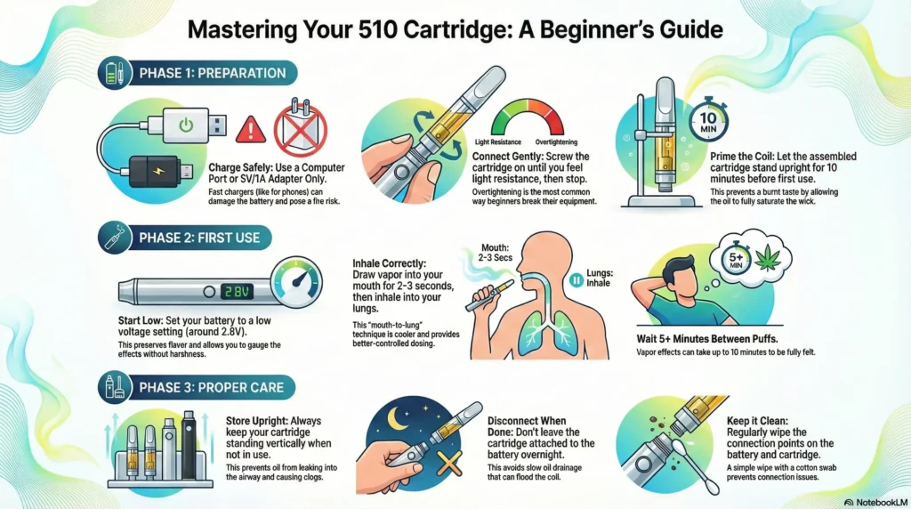 How to Use a 510 Cartridge (Beginner’s Guide + Safety Tips)